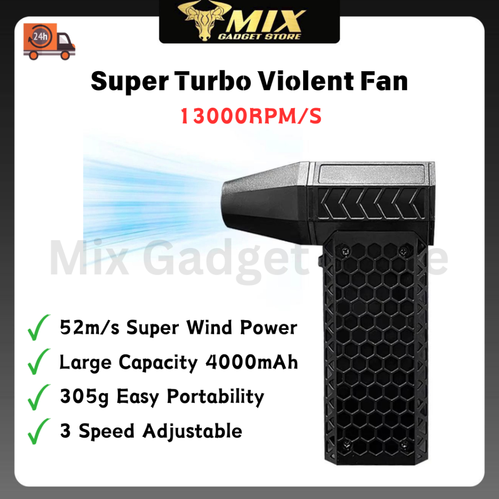 Powerful Blower Turbo 130000RPM Violent Fan Mini Turbo Jet Fan 52m/s ...