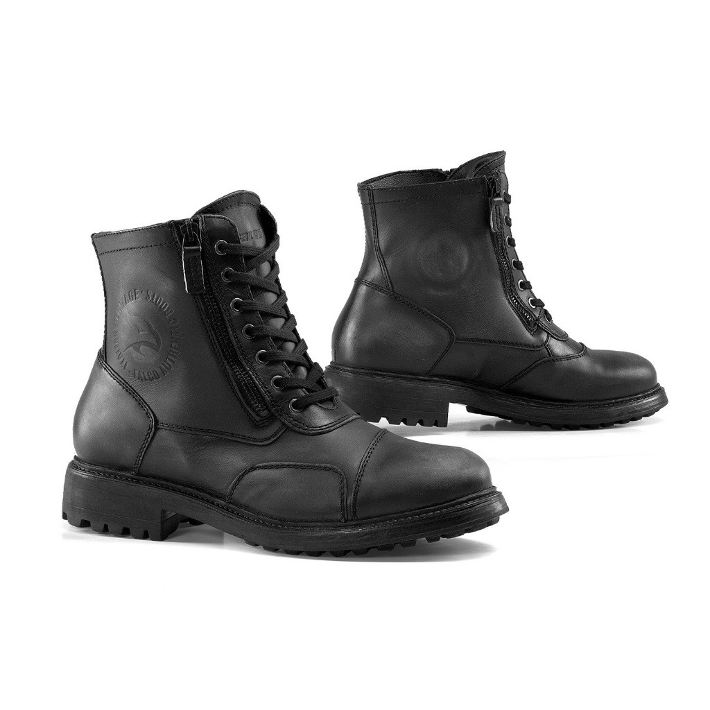 Falco Aviator WP - Heritage Line Motorcycle Protective Boots - Black ...