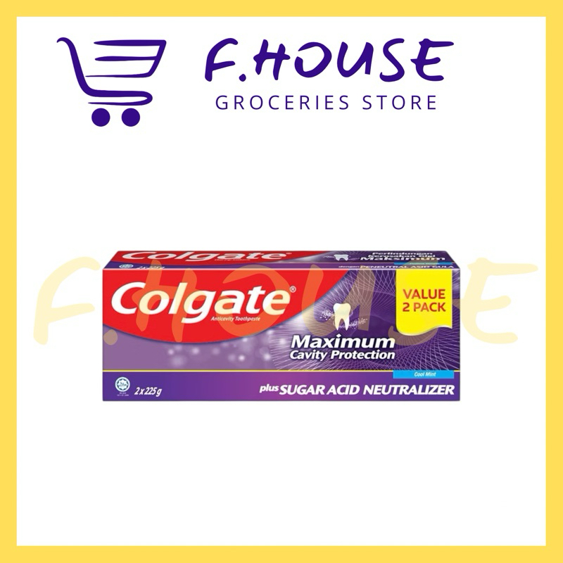 COLGATE Sugar Acid Neutralizer Cool Mint Toothpaste (2x225g) | Shopee ...
