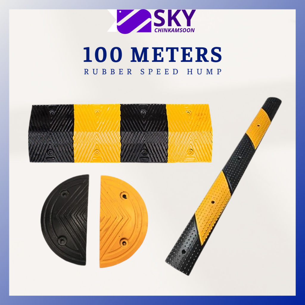 VEHICLE SAFETY RUBBER ROAD SPEED HUMP ROAD HUMP SPEED BUMP END CAP ...