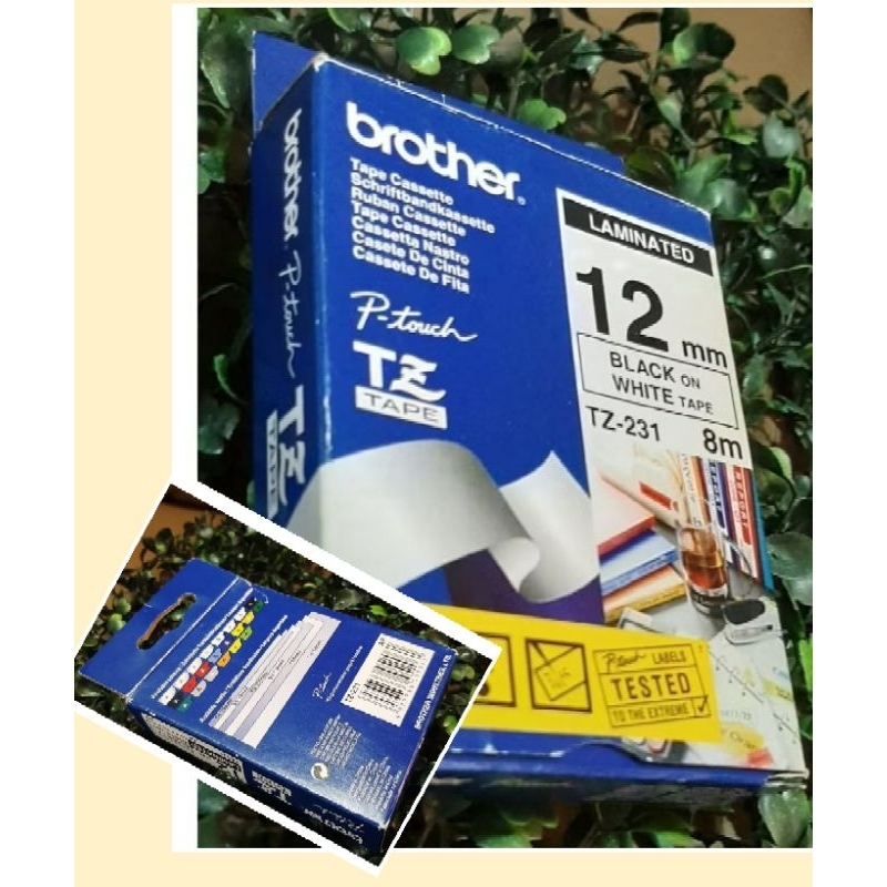 Brother Original TZe-231 / TZ-231 Black on White 12mm Tape | Shopee ...