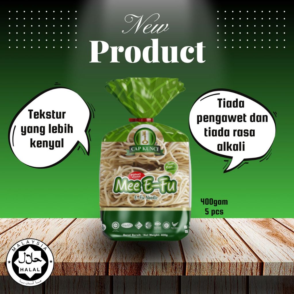 Cap Kunci E-fu Noodle 400g x 5pcs - Makanan Halal | Shopee Malaysia