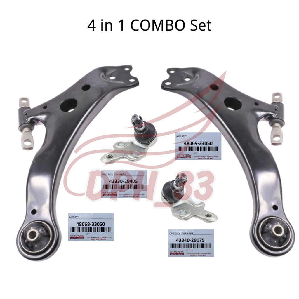 [4 IN 1 SET] Front Lower Arm / Ball Joint -Toyota Alphard ANH10/MNH10/CAMRY ACV30/ESTIMA ACR30 ...