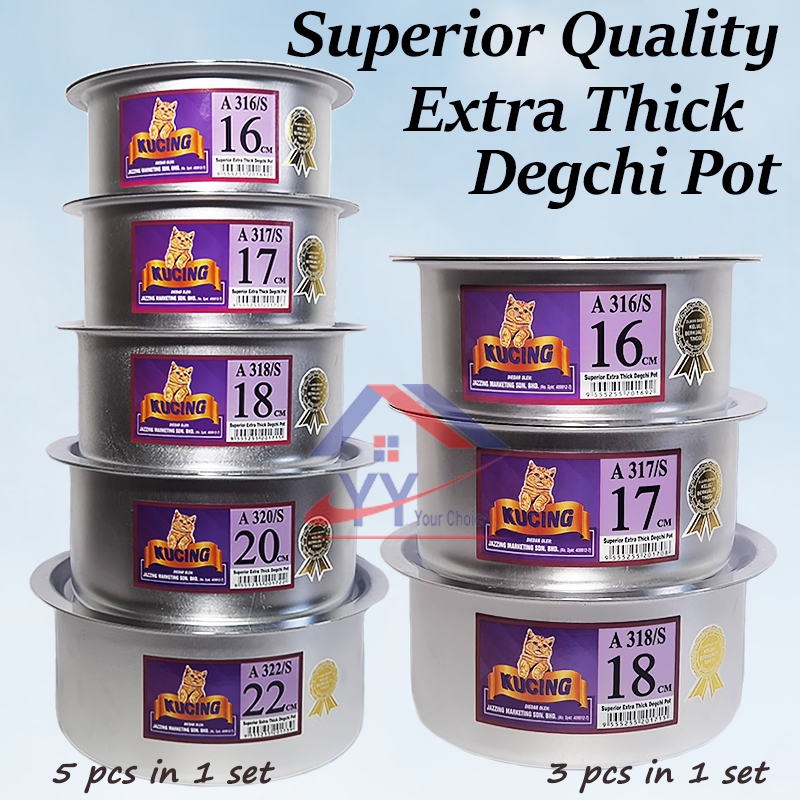 Superior Quality Extra Thick Degchi Pot/Kucing Brand Aluminium Cooking ...