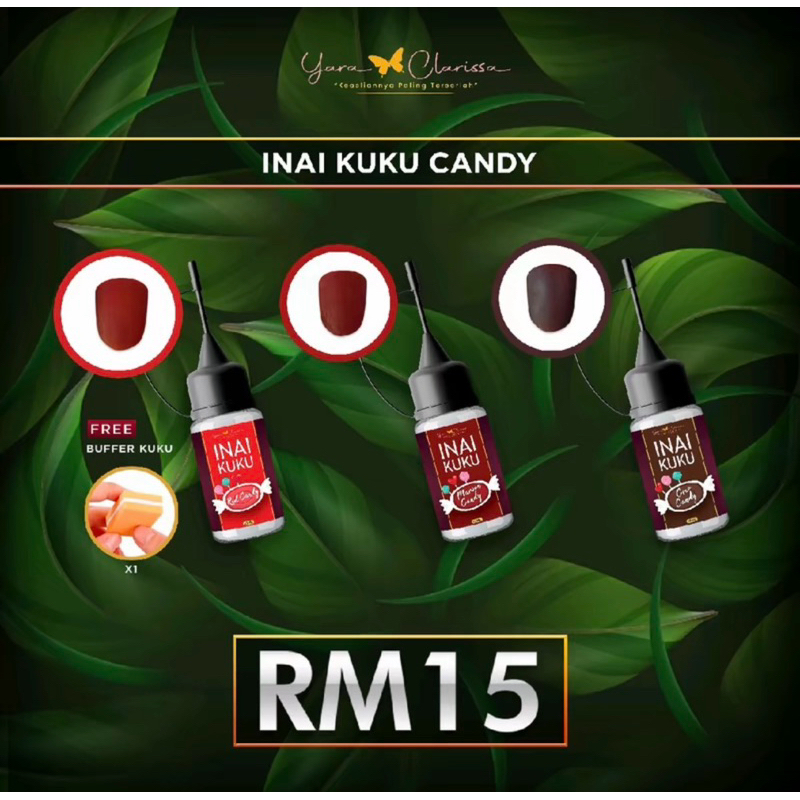 Inai Kuku Yara Clarissa | Inai Kuku Daun Asli - TRIAL | Shopee Malaysia