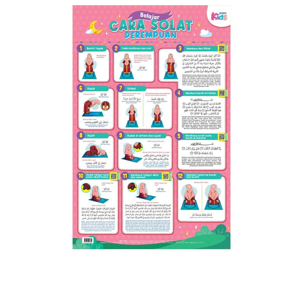 💥PROMOTION💥 Poster Belajar Cara Solat Perempuan - POSTER SOLAT | Shopee ...