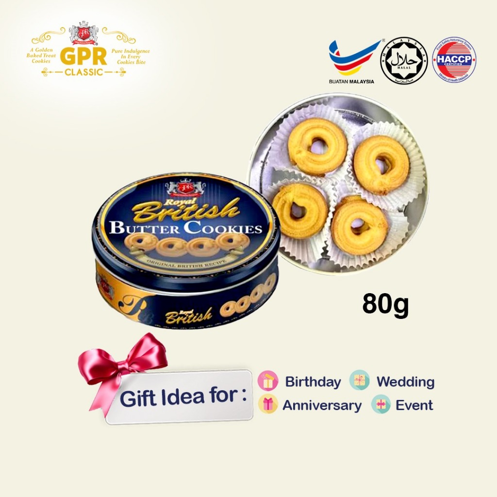 GPR Classic Biskut Mentega dalam Tin (80g) Butter Cookies – Doorgift Majlis Kahwin | Shopee Malaysia