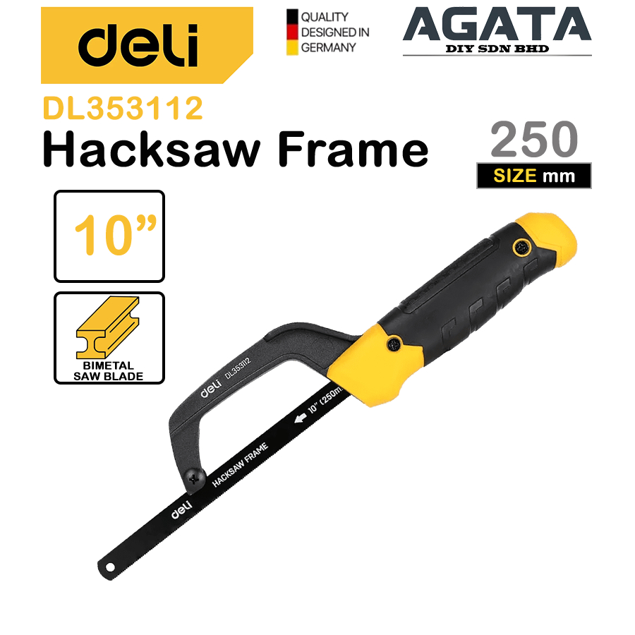 DELI Hacksaw Frame 10''-12'' DL353112 Mini hacksaw Adjustable Hacksaw ...