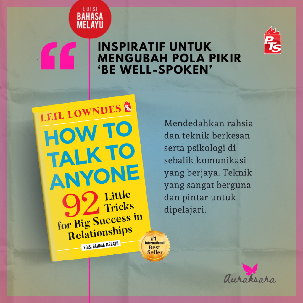 How to Talk to Anyone by Leil Lowndes Edisi Bahasa Melayu 🦋 PTS Bantu Diri | Shopee Malaysia