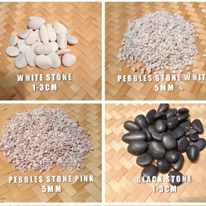 LUSHECO - (1KG) Pebble Stones for Garden/Batu Hiasan/鹅卵石地板花园装饰石 ...