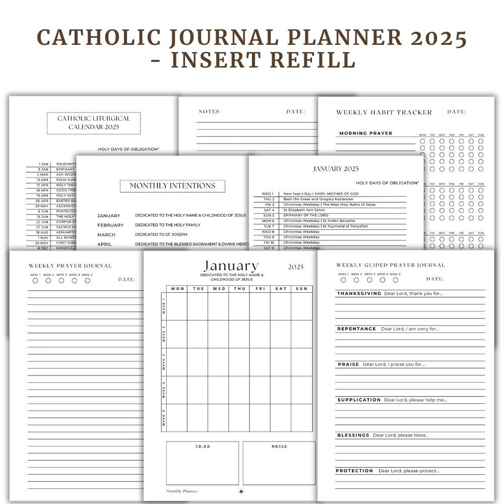 (Ready Stock Malaysia) Catholic Journal Planner 2025 (Insert Refills ...