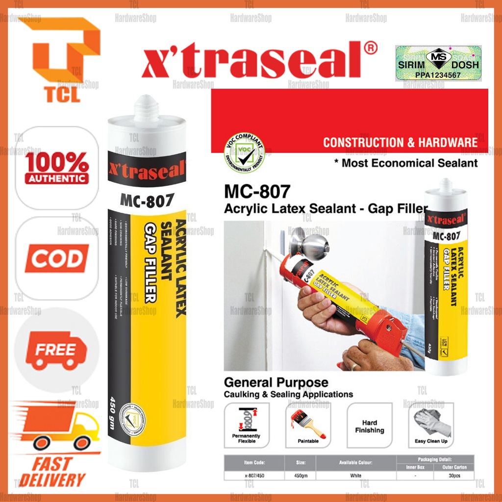 MC-807 Acrylic Latex Sealant – Gap Filler | Shopee Malaysia