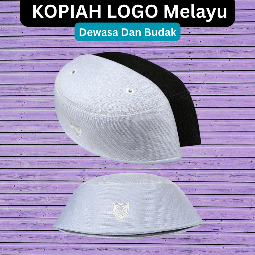 kopiah logo| kopiah| Kopiah Putih/Kopiah Hitam/Kopiah Sekolah Pakaian ...