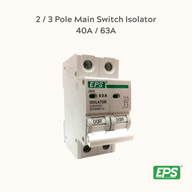 EPS 2 Pole /3 Pole Main Switch Isolator 40A /63A | Shopee Malaysia EPS 2 Pole /3 Pole Main Switch Isolator 40A /63A | Shopee Malaysia