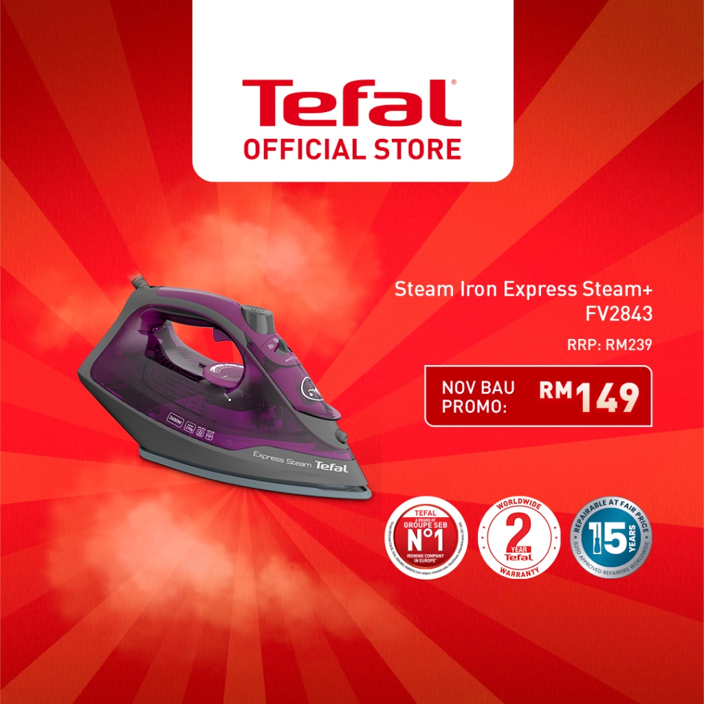 [Pre-Order] [ETA: 21 Nov] Tefal Express Steam FV2843 Steam Iron (2600W ...