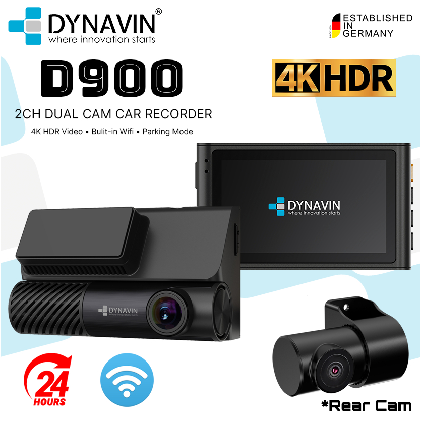 D900 2CH Dual Cam Car Recorder 4K HDR / Built-in Wifi / Parking Mode ...