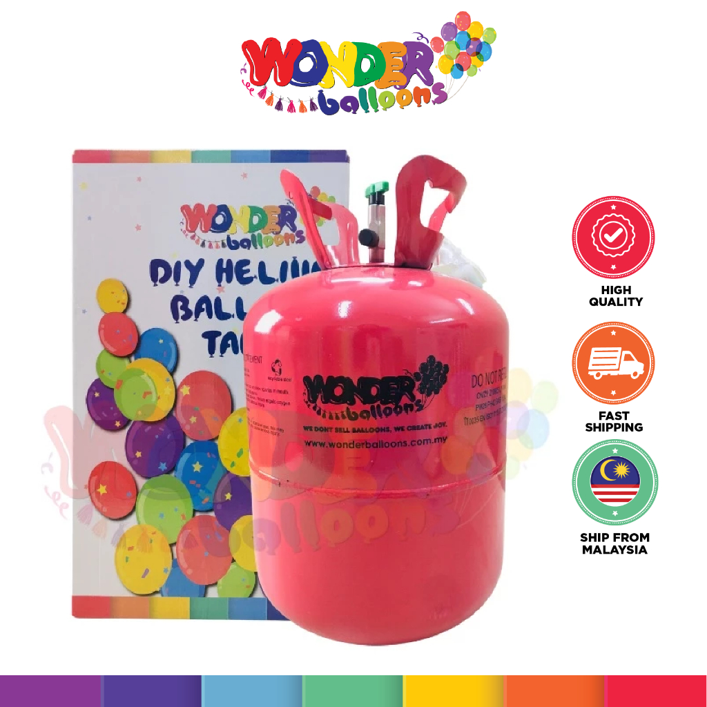 Wonder Balloons WB DIY Party Helium Gas Tank 13.6L & 7L - Tong Gas ...