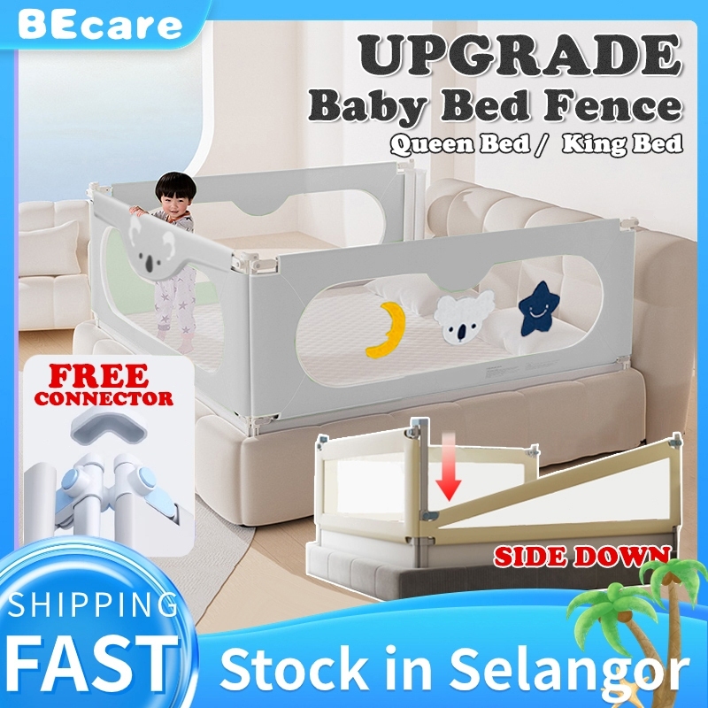 [10th Gen] Lifting Baby Bed Fence Safety Anti-fall Pagar Bed Fence Baby ...