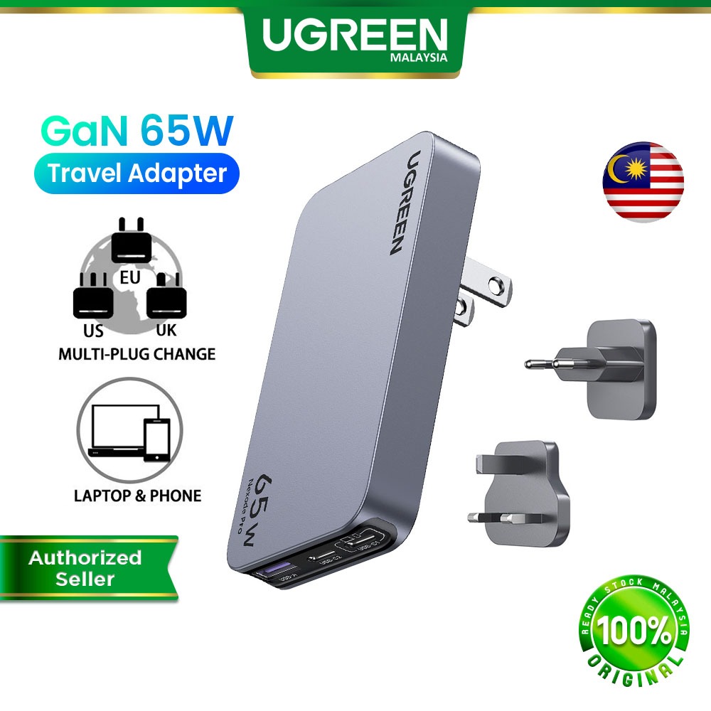 UGREEN Nexode Pro 65W USB C Charger Ultra Slim Fast Charger Travel ...