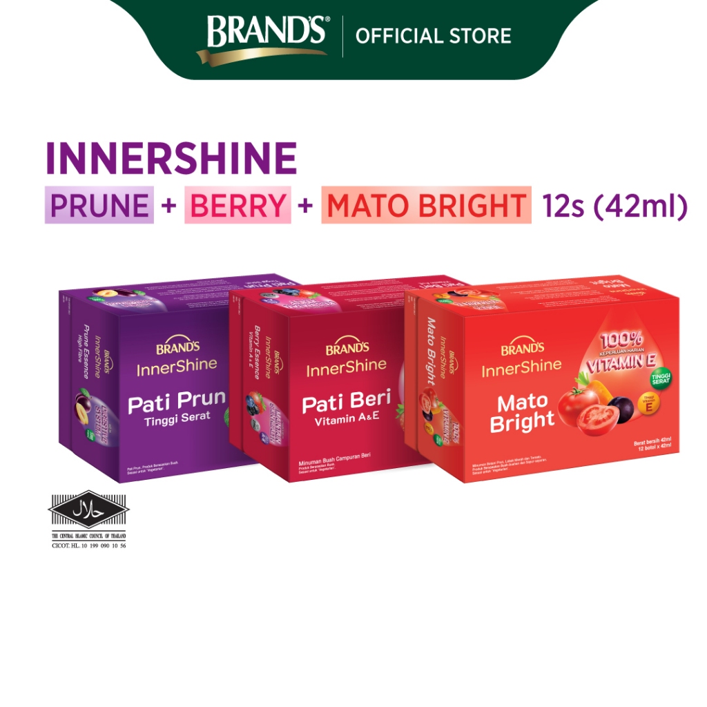 BRAND'S InnerShine Prune Essence(12's x 42ml) + Mato Bright(12's x 42ml ...