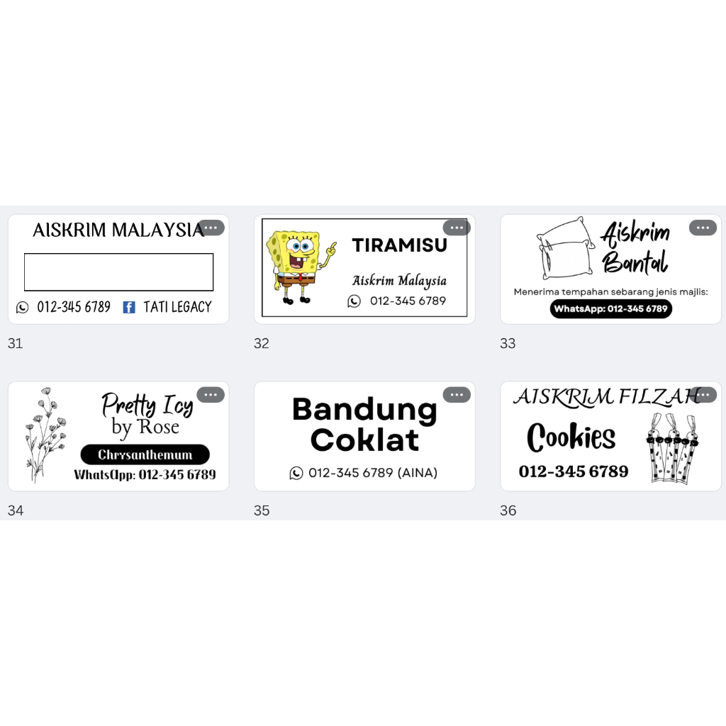 PART 1B | STICKER AISKRIM MALAYSIA MURAH | POS DALAM 3 HARI | STICKER ...