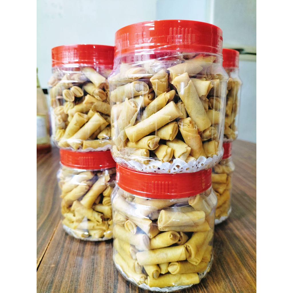 [现货] 100％ Homemade 虾米卷 Popia Mini Udang +-350g CNY Biscuit 新年年饼 ...
