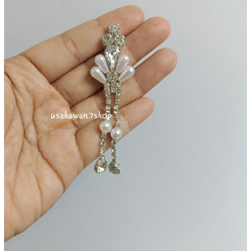 (1PCS) NEW ARRIVAL IRON ON BEADS MANIK TAMPAL BAJU JUNTAI DANGLING BAJU ...