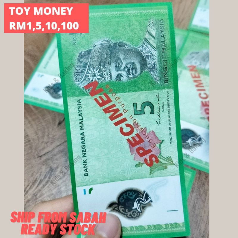 TOY NOTE MONEY RM1, RM5, RM10, RM20, RM50, RM100 for Kids Educational ...