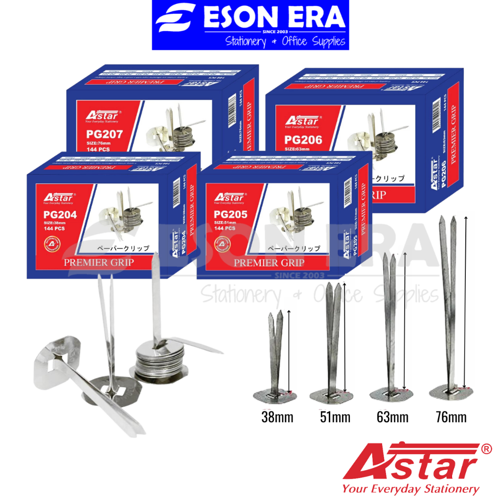 Astar Premier Grip 19/25/32/38/51/63/76mm Binder Metal Double Clip Besi ...
