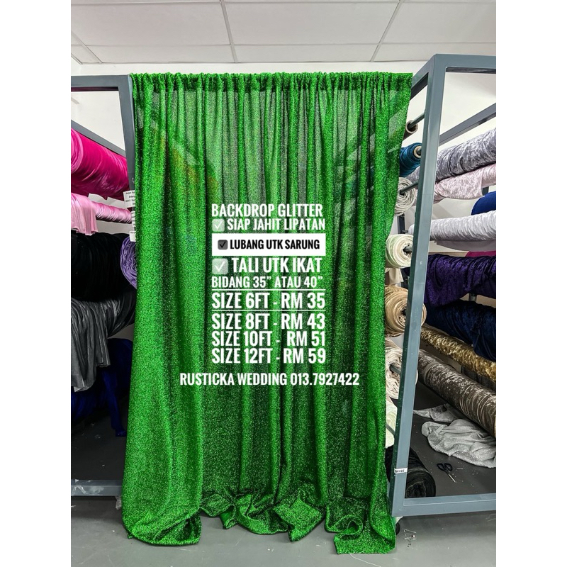 Kain Glitter Bidang Siap Jahit Shining Cloth Stretchable Fabric Selfie ...