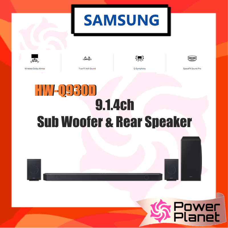 Samsung Q-series Soundbar HW-Q930D 9.1.4ch Sub Woofer & Rear Speaker ...