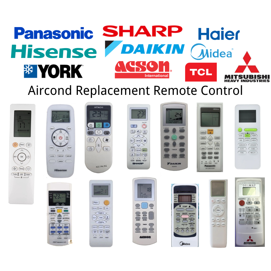 Panasonic Daikin Acson Sharp Haier Hisense Midea Hitachi Mitsubishi ...