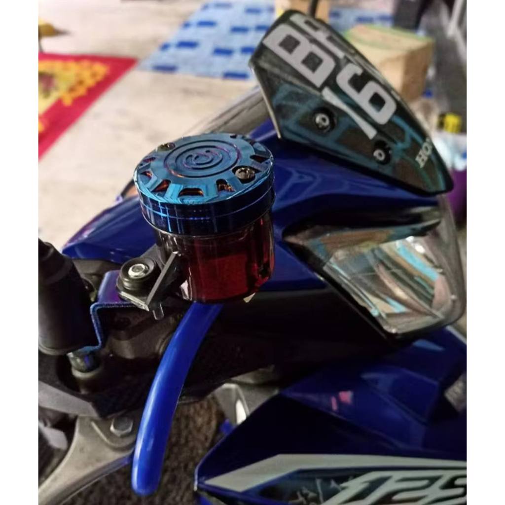 READY STOCK MASTER PUMP DISC BRAKE CUP TANK BOTOL SET TITANIUM HOSE ...
