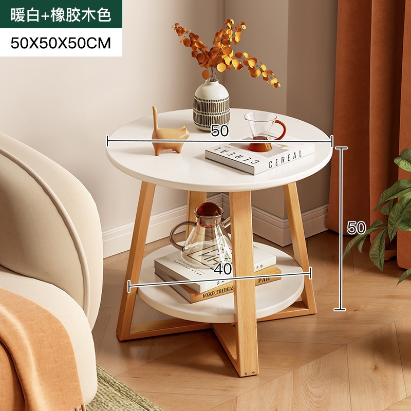 The Room Place 2 Layer Round Shape Light Luxury Coffee Table Tea Table ...