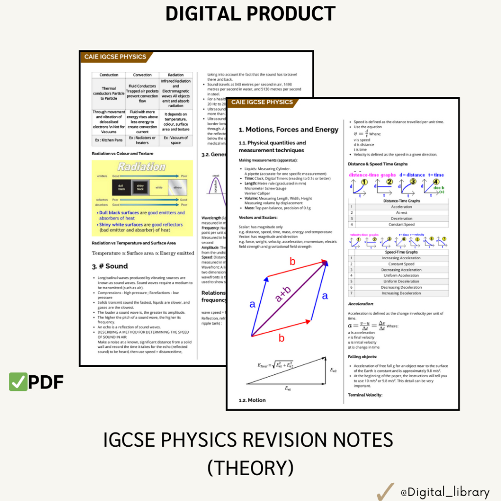 IGCSE Physics Revision Notes (Theory) | Shopee Malaysia