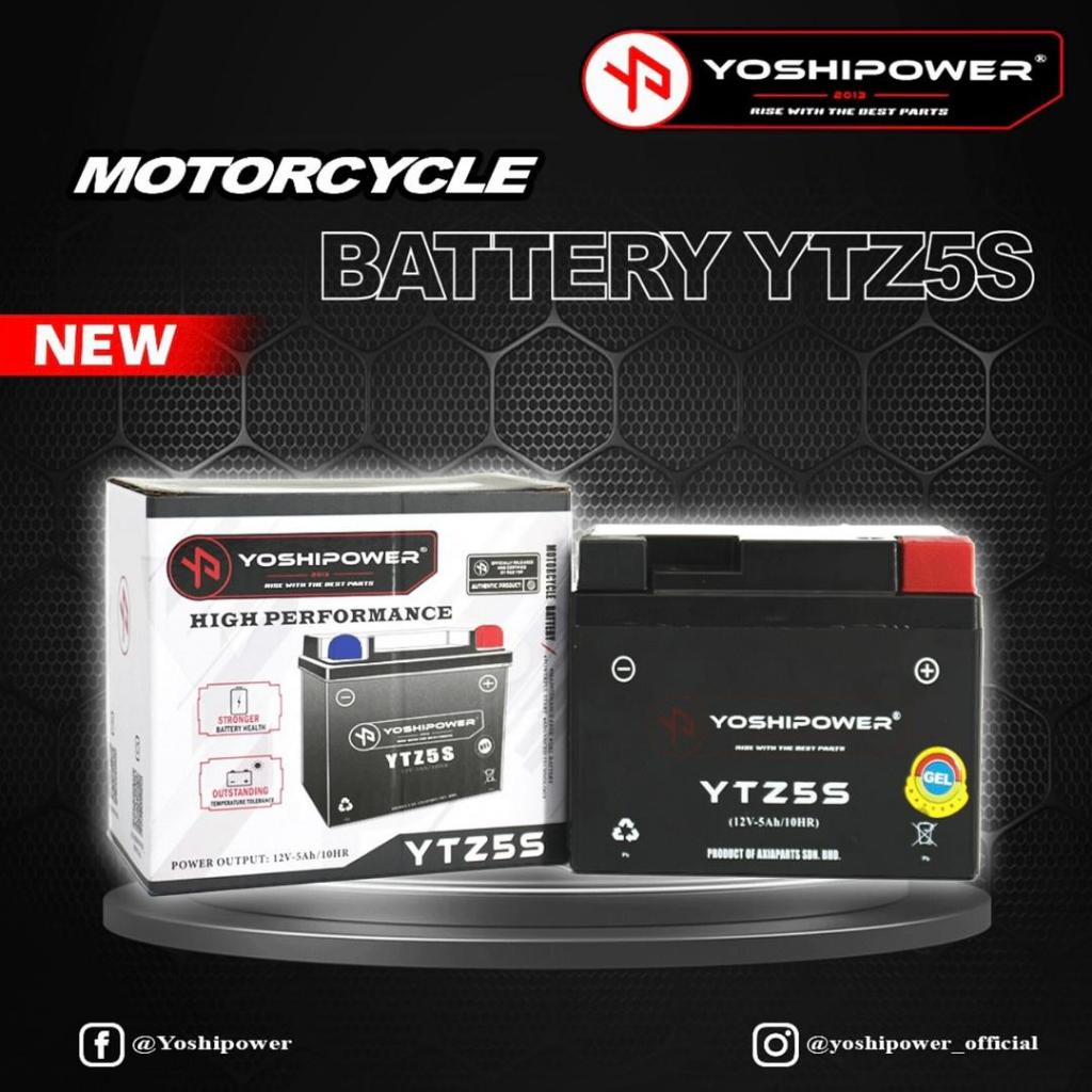 YTZ5S 12V-5AH BATTERY GEL BATERI LC135 NEW FZ150 SRL115 Y15 EX5 DREAM ...