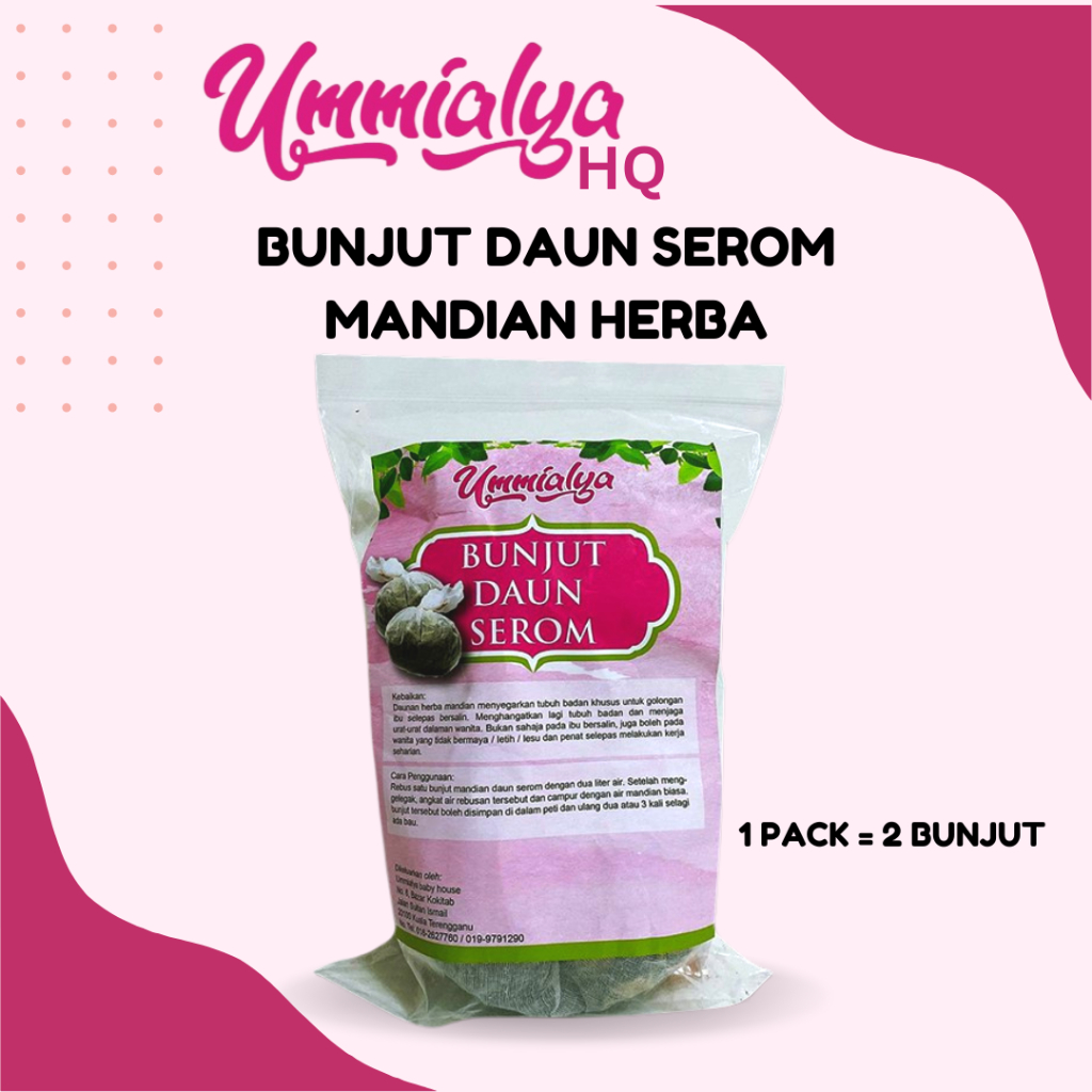 Ummialya Bunjut Daun Serom Mandian Herba Berpantang Bersalin Set ...