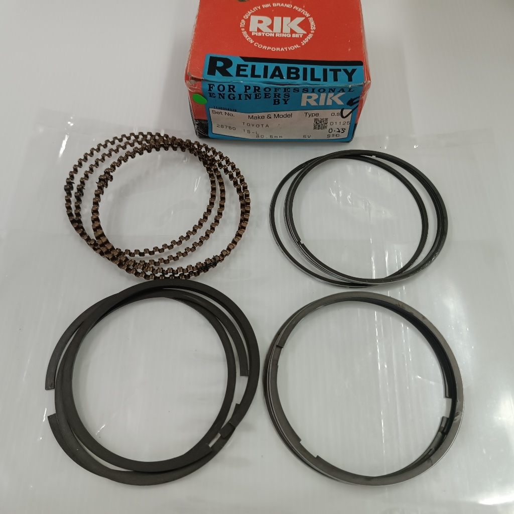 (RIK 28750) RIK PISTON RING SET (80.5mm) (OVER SIZE 0.25) FOR TOYOTA ...