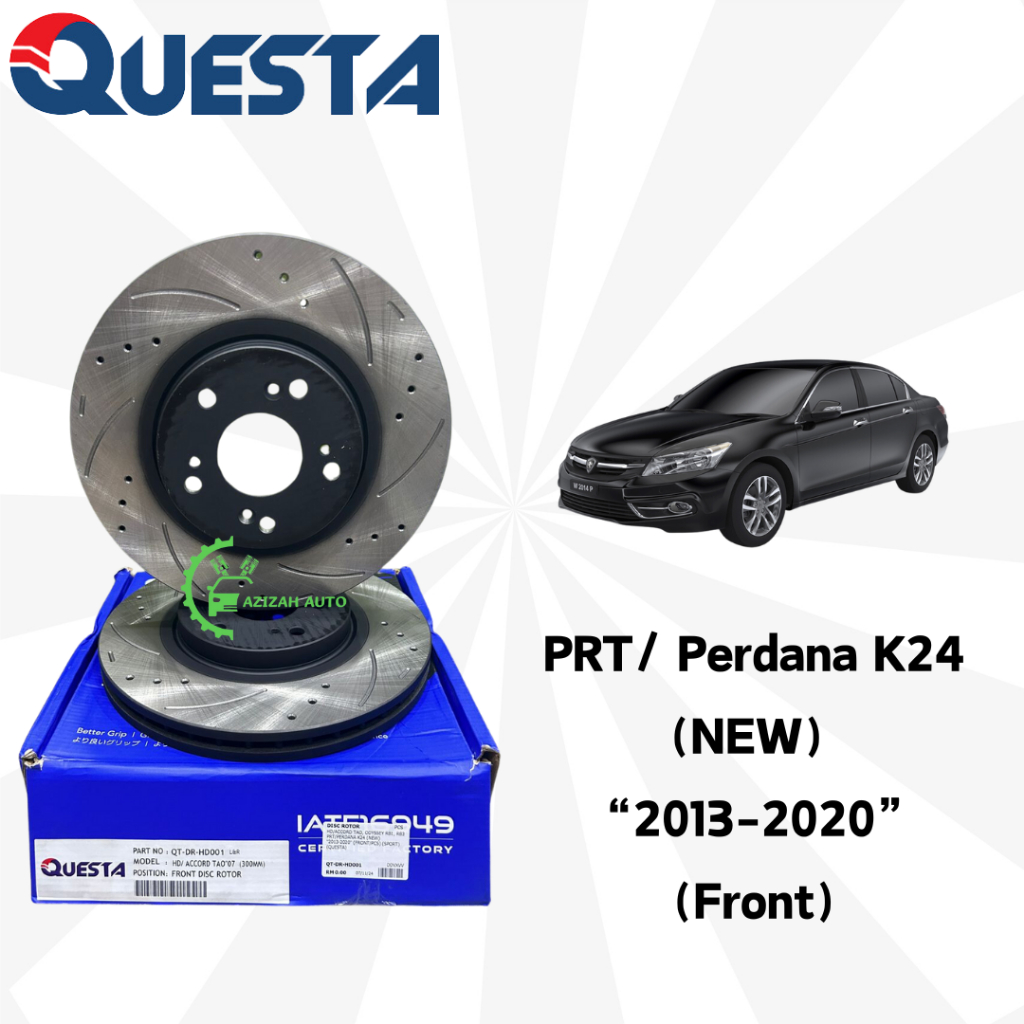 QUESTA BRAKE DISC ROTOR (SPORT) PROTON PREDANA NEW “2013-2020” [FRONT ...
