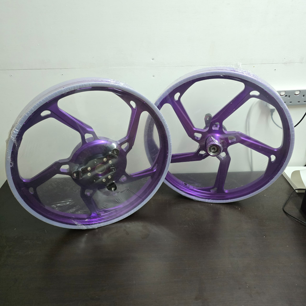 NVX155 NVX V1 V2 SMRT 5 SPOKES SPORT RIM NVX AEROX READY STOCK BLUE ...