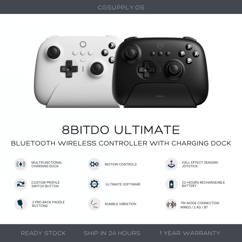 8BitDo Ultimate Bluetooth Wireless Controller With Charging Dock for ...