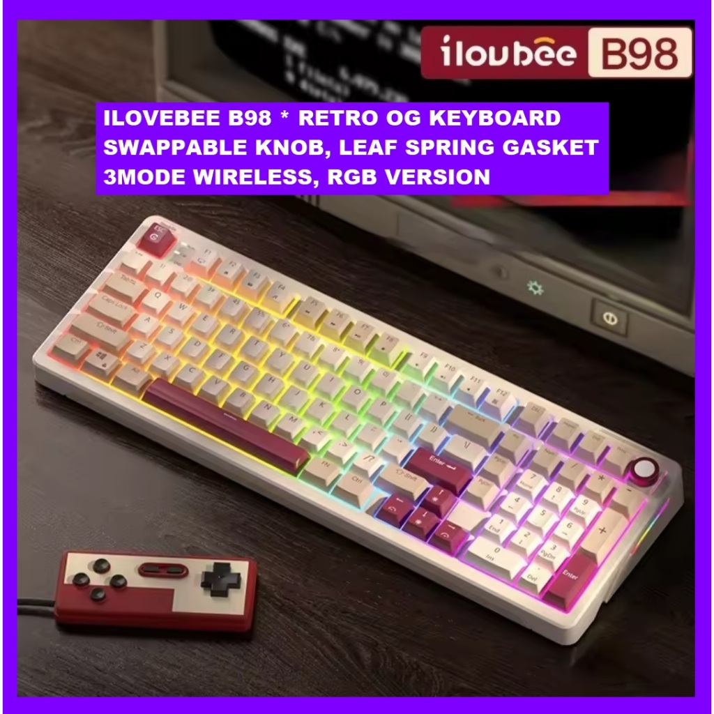 ILOVEBEE B98 FULL BUILD RETRO OG KEYBOARD MECHANICAL | Shopee Malaysia