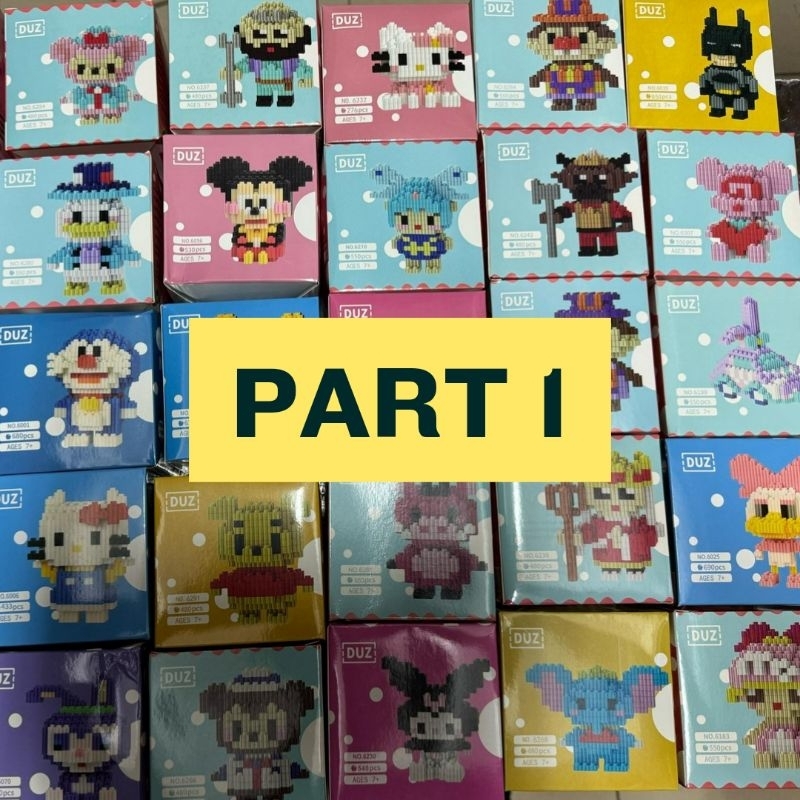 Part 1/2 💐 Small Connection Block Cute Cartoon Block DIY Self Assembly ...