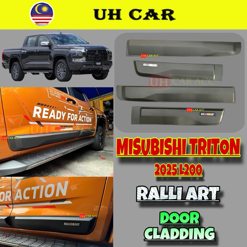 (RALLI ART) Mitsubishi Triton 2025 L200 Door Cladding Door Side Panel ...