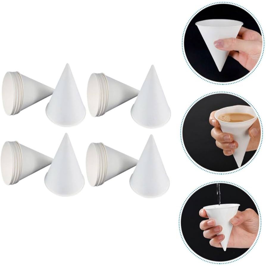 【Disposable】4oz Paper Cone Cups _ 200PCS | Shopee Malaysia