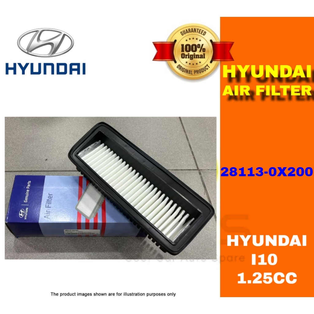 ( 100% ORIGINAL ) Hyundai Engine Air Filter HYUNDAI I10 1.25CC - 28113 ...