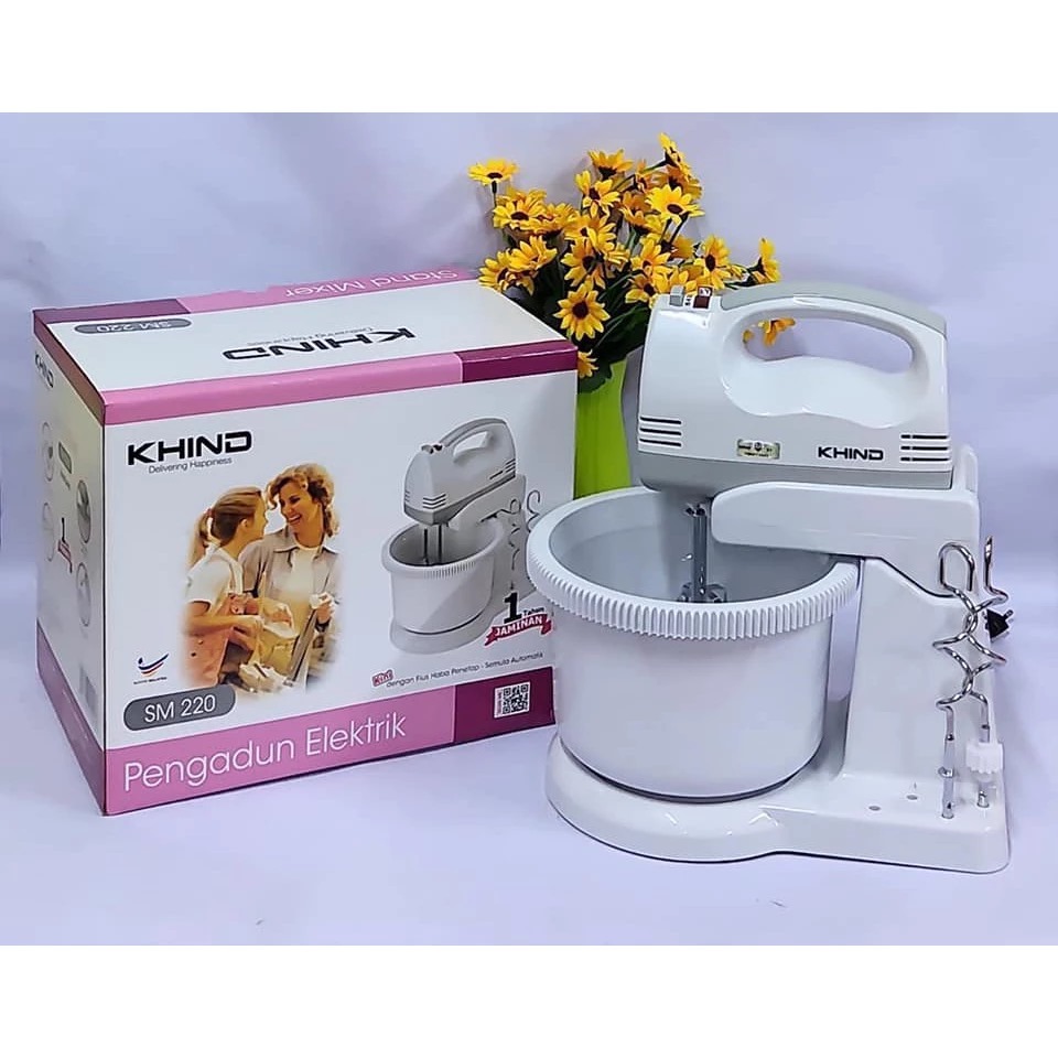 (2 IN 1) Original KHIND Stand Mixer / Hand Mixer For 2.0Liter KHIND SM220 | Shopee Malaysia