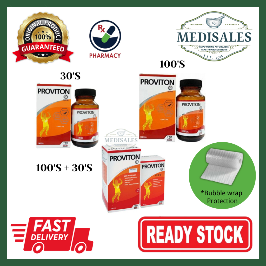 PROVITON MULTIVITAMIN 30'S | 100'S | 100'S + 30'S (PROVITON TANPA COQ10 ...