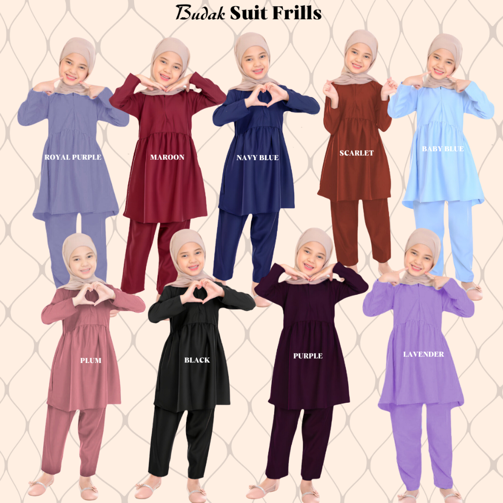 Raya BAJU BUDAK SUIT MUSLIMAH BASIC BLOUSE DAN SELUAR SET READY STCOK ...