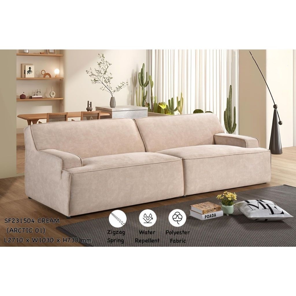 4 Seater Sofa with Stool Simple Elegant Furniture Living Room Office ...